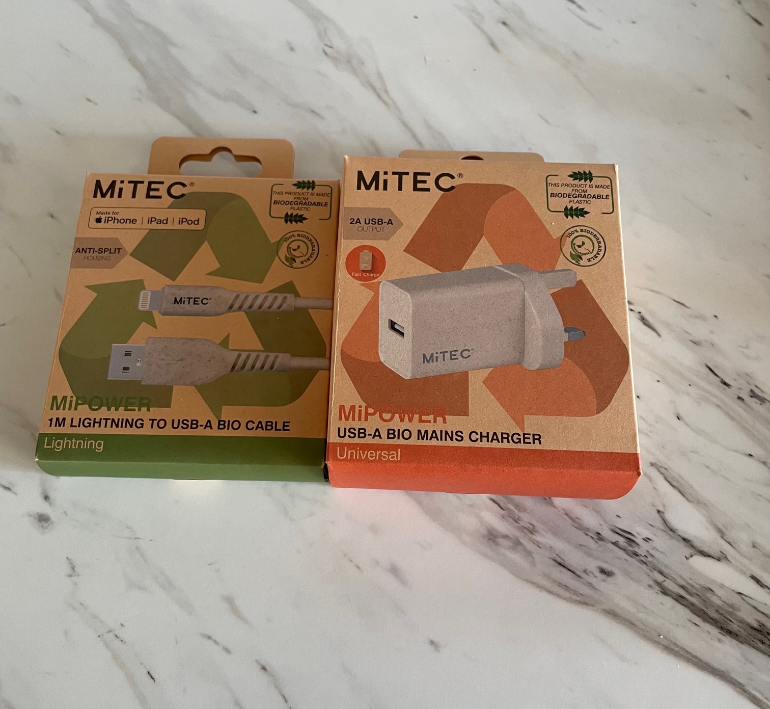 MiTEC MiPower Biodegradable USB-A Charger & Lightning cable Review ...
